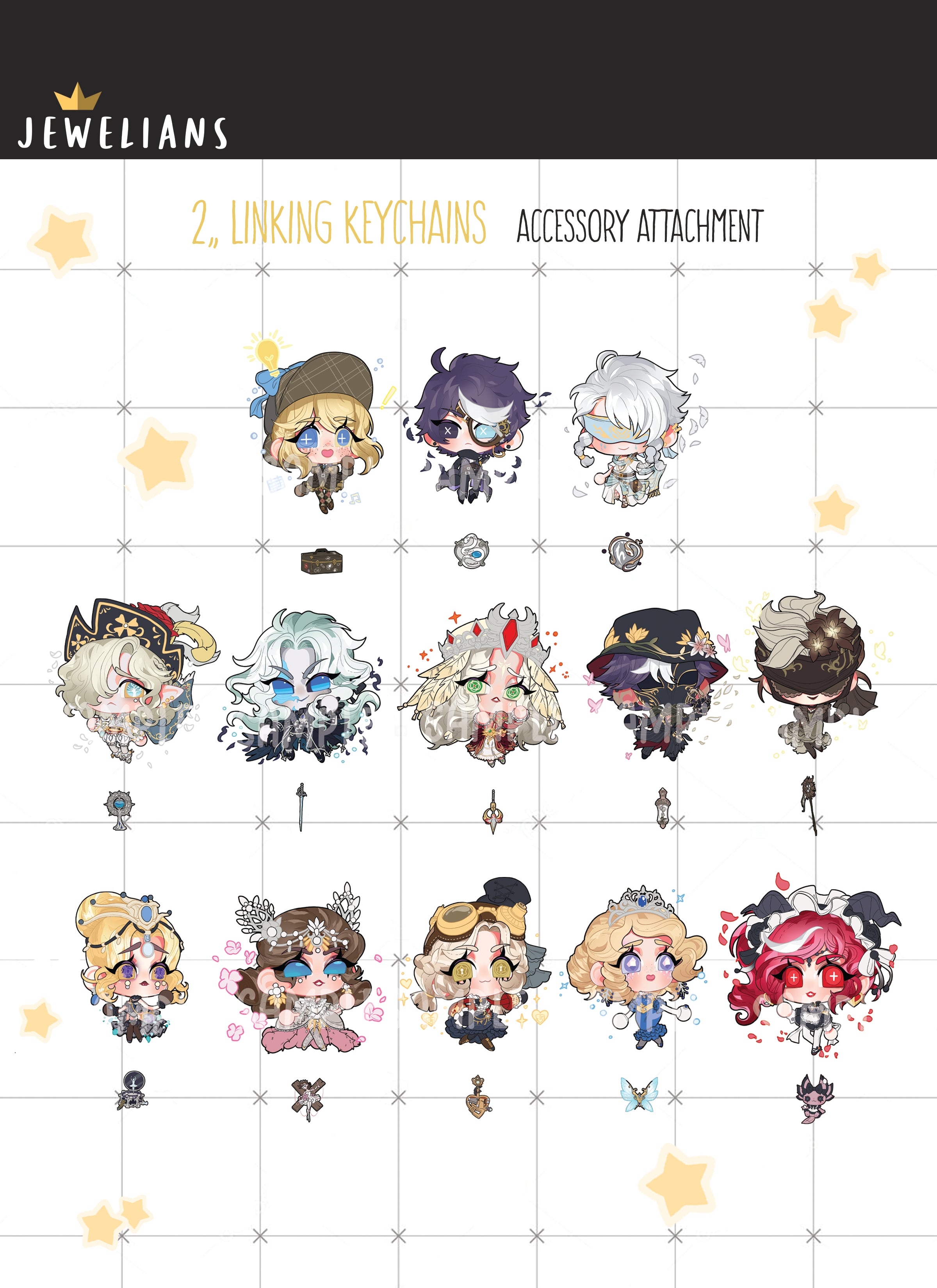 PREORDER【LINKING KEYCHAINS】identity v truth & inference – jewelians