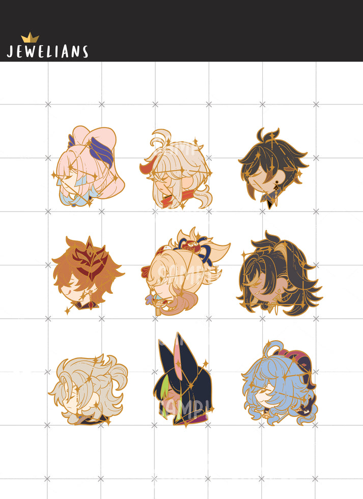 【ENAMEL PINS】genshin impact constellations – jewelians